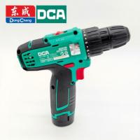 China Dongcheng DCA Cordless Drill ADJZ1201E Cordless Handheld Drill DCA 12V Cordless Drill with Two Batteries and One Charger for sale