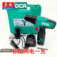 China Dongcheng DCA Cordless Drill ADJZ1201E Cordless Handheld Drill DCA 12V Cordless Drill with Two Batteries and One Charger for sale