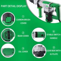 China 1450W High-Power Electric Pickaxe with Euro, US, and UK Plugs Industrial-Grade Hammer Pickaxe Electric Pickaxe CE Certified for sale