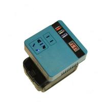 China 18V Rechargeable Lithium Battery Mini Intelligent Inverter 21V Convert to AC110V/220V DC12V/5V Portable Outdoor DC-AV Converter for sale
