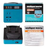 China 18V Rechargeable Lithium Battery Mini Intelligent Inverter 21V Convert to AC110V/220V DC12V/5V Portable Outdoor DC-AV Converter for sale