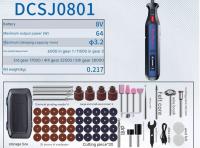 China DCSJ0801E 8V Cordless Rotary Tool, Mini Electric Grinder Pen for Engraving Polishing Drilling for sale