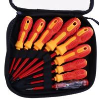 China 9PCS VDE Insulated Screwdriver Set 1000V Electrician Screwdriver Kit Magnetic Flat Phillips Professional Electrical for sale