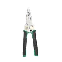China 8 in 1 Stainless Steel Wire Stripper Pliers with Voltage Tester Multi Function Cable Cutter Crimper Electrician Tool Stripping for sale