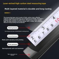 China OEM logo Portable Mini Self Winding Steel Tape Metric 5m 3m Thickened Anti Drop Wear Resistant High Precision Black Frosted Box for sale