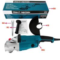 China KQ-92230 Industrial 2100W Corded Angle Grinder Paddle Switch Metal Cutting Polisher 180/230mm Discs High Power Grinding Machine for sale