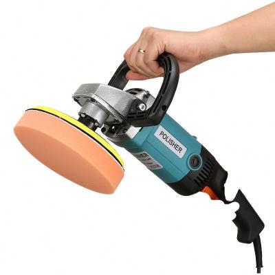 China Portable Industrial Grade DIY 1200W Variable Speed Electric Car Polish Machine 220V Polisher 3AH Battery 7 Max Accessory Size for sale