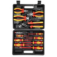 China New Energy Automotive Repair VDE 12-Piece Insulated Tool Set Multi-Function Electrician's Pliers Screwdriver Hand-Powered Box for sale