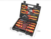 China New Energy Automotive Repair VDE 12-Piece Insulated Tool Set Multi-Function Electrician's Pliers Screwdriver Hand-Powered Box for sale