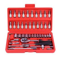 China 46-Piece Professional Mechanic Tool Set with Hard Case DIY-Socket & Wrench Kit for Automotive Repair & Maintenance for sale