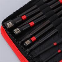 China 16-Piece Chrome Finish Plastic Handle Magnetic Screwdriver Bit Set DIY OEM Adjustable Torque Home Tool Kit Portable for sale