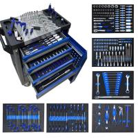 China 245pcs Professional Automotive Tool Set with Tool Cart Heavy Duty Mechanic Socket Wrench Tool Trolley OEM for sale
