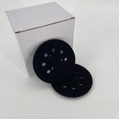 China 11-Hole Black 6-lnch Car Polishing Sanding Discs Heavy Duty Hook & Loop Film for Random Orbital Sanders for sale