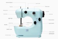 China Household Electric Sewing Machine, Mini & Portable Tabletop Sewer for Beginners, Heavy-Duty Fabric Handheld Manual Stitching for sale