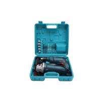 China Multifunctional Household Electric Tool Set Angle Grinder Hand Electric Drill & Polishing Machine in Plastic Box for sale