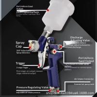 China High Atomization Pneumatic HVLP Spray Gun H-2000/H-827 Gravity Feed Paint Gun with 0.5-2.0mm Nozzle for Car & Furniture Coating for sale