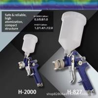 China High Atomization Pneumatic HVLP Spray Gun H-2000/H-827 Gravity Feed Paint Gun with 0.5-2.0mm Nozzle for Car & Furniture Coating for sale
