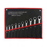 China 7PCS Ratchet Wrenches CRV Steel  with Metric and SAE 72-Tooth Box End and Open End Standard Wrench Set with Organizer Cloth Bag for sale