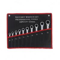 China 7PCS Ratchet Wrenches CRV Steel  with Metric and SAE 72-Tooth Box End and Open End Standard Wrench Set with Organizer Cloth Bag for sale