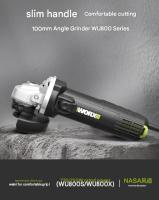 China Original Worx WU800 Angle Grinder 100mm 720W Professional Handheld Electric Grinder for Metal Cutting and Polishing for sale