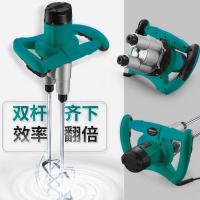China 2600W High Power Dual Head Electric Mixer Machine, 220V, 6 Speeds for Concrete, Cement, Putty Powder, Paint Mixing for sale
