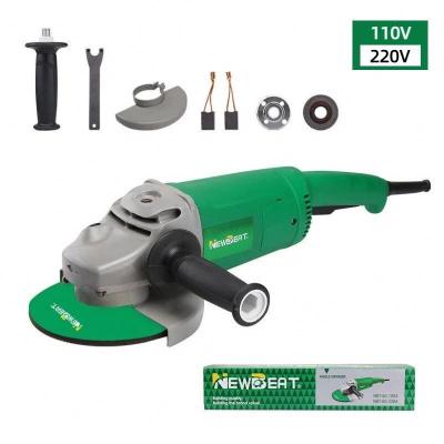 China Hot Sale NEWBEAT 110V Large Angle Grinder 2000W Mini Angle Grinder Home Improvement Construction Cutting & Polishing Machine for sale
