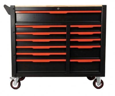 China JimBon Heavy Duty Tool Cabinet with Drawers Workbench Top Wheeled Storage Cart for Garage Workshop for sale