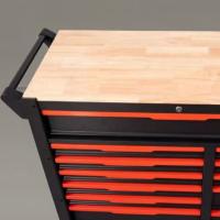 China JimBon Heavy Duty Tool Cabinet with Drawers Workbench Top Wheeled Storage Cart for Garage Workshop for sale