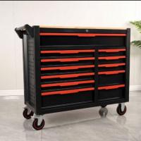 China JimBon Heavy Duty Tool Cabinet with Drawers Workbench Top Wheeled Storage Cart for Garage Workshop for sale
