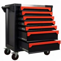 China Goldenline OEM Obm 7 Drawer Tool Roll Cabinet W/ Side Storage Hanging Plate ISO Certification 3-Year Warranty Garage Workshop for sale