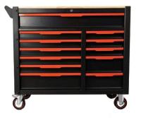 China 9-Drawer Heavy-Duty Rolling Tool Chest Wood Top | 500kg Capacity OBM Custom Color Ball Bearing Drawers 3-Year Warranty for sale