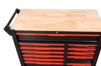 China 9-Drawer Heavy-Duty Rolling Tool Chest Wood Top | 500kg Capacity OBM Custom Color Ball Bearing Drawers 3-Year Warranty for sale