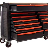 China 9-Drawer Heavy-Duty Rolling Tool Chest Wood Top | 500kg Capacity OBM Custom Color Ball Bearing Drawers 3-Year Warranty for sale