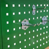China Green Iron Cabinet Industrial Tool Storage Trolley with Multiple Drawers Pegboard Back Panel JimBon Wholesale for sale