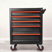 China Durable 7-Drawer Trending JimBon Wholesale Iron Tool Chest on Wheels Portable Roller Tool Box Cabinet with Customizable for sale
