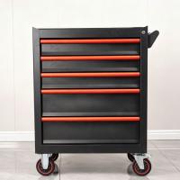 China JimBon New Arrival Iron Tool Cart Storage Trolley Cabinet Auto Repair Roller Mobile Garage Workbench Furniture with Ball Bearing for sale