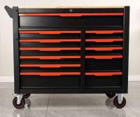 China JimBon Industrial #Trending Wholesale Rolling Tool Trolley 3m Heavy Duty Steel Cabinet 18 Drawers Pegboard Lockable Side Doors for sale