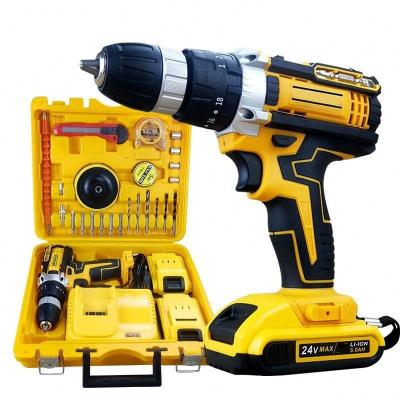 China High Quality 21V Battery Power Electric Drill Machine Tool Set with Industrial Plastic OEM ZP Package Good for Drilling for sale