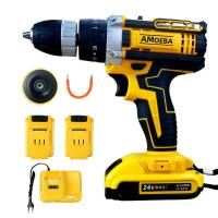 China High Quality 21V Battery Power Electric Drill Machine Tool Set with Industrial Plastic OEM ZP Package Good for Drilling for sale