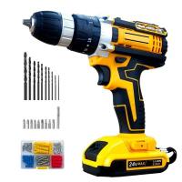 China Professional Factory Cordless Hammer Drill Machine China Drilling Electric 21V Li-ion Battery OEM Combo Drill Kit for sale