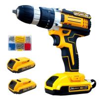 China Professional Factory Cordless Hammer Drill Machine China Drilling Electric 21V Li-ion Battery OEM Combo Drill Kit for sale