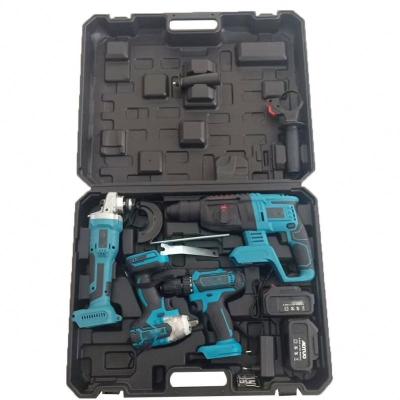 China Factory Price Power Tool Cordless Drill Wrench Angle Grinder Hand Tools Suit Case Tools Set for sale