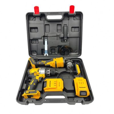 China Factory Taladro Power Tools Set Impact 21V Cordless Brushless Drill and Angle Grinder Machine OEM 1 Year Warranty for sale