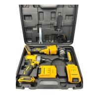 China Yellow Combo Power Tools 21V Brushless Motor OEM Cordless Drill Wrench Angle Grinder Set with 2000mA Battery 1 Year Warranty for sale