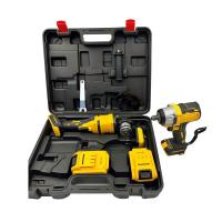 China Yellow Combo Power Tools 21V Brushless Motor OEM Cordless Drill Wrench Angle Grinder Set with 2000mA Battery 1 Year Warranty for sale