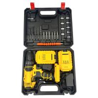 China Factory Price 21V Cordless Drill Kit with Mini and Impact Drill Hand Tools in Suit Case for Repair OEM Customizable for sale