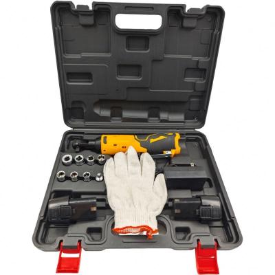 China SANJIANG 21V Brushless Cordless Industrial Ratchet Wrench Tool Set Adjustable Angle 20V Rated Batteries 1 Charger DIY 120N.m Max for sale