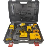 China OEM Customizable 21V Brushless Lithium Battery Cordless Power Drill Set Electric Wrench Included in Hard Case for sale