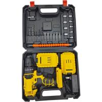 China 21V Cordless Driver Kit 3/8inch Keyless Chuck Handheld Electric Drill ABS Plastic Wrenches Sockets Box 2 Batteries OEM Hard Case for sale