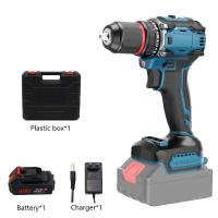 China 21V Cordless Electric Drill Impact Drill Kit with Lithium-Ion Battery, Adjustable Speed, High Torque, Portable Drill Kit for sale